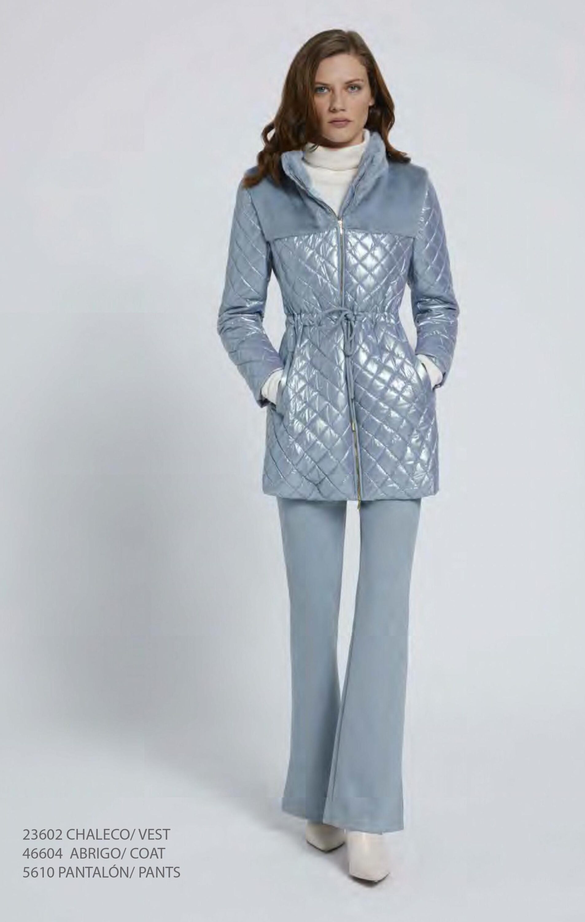 Aqua Puffer Coat/Vest with Faux Fur | Everard’s Clothing